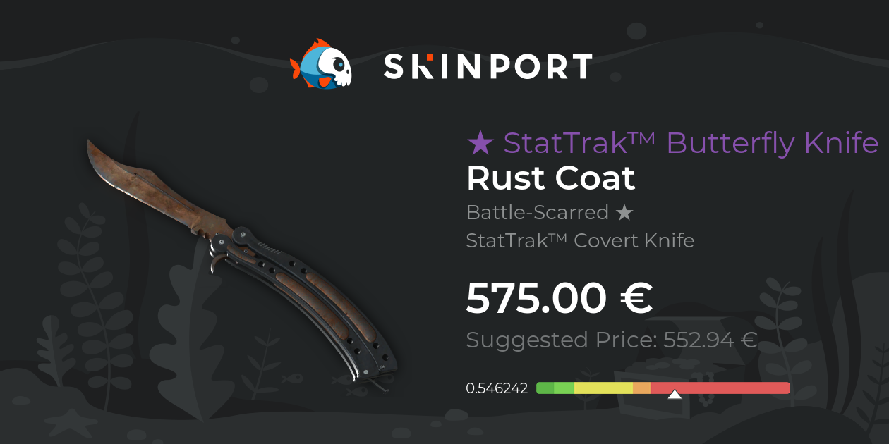 StatTrak™ Butterfly Knife | Rust Coat (Battle-Scarred) - Counter-Strike ...