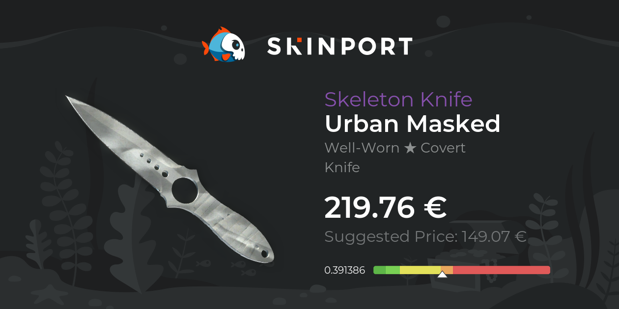 Skeleton Knife | Urban Masked (Well-Worn) - Counter-Strike 2 - Skinport