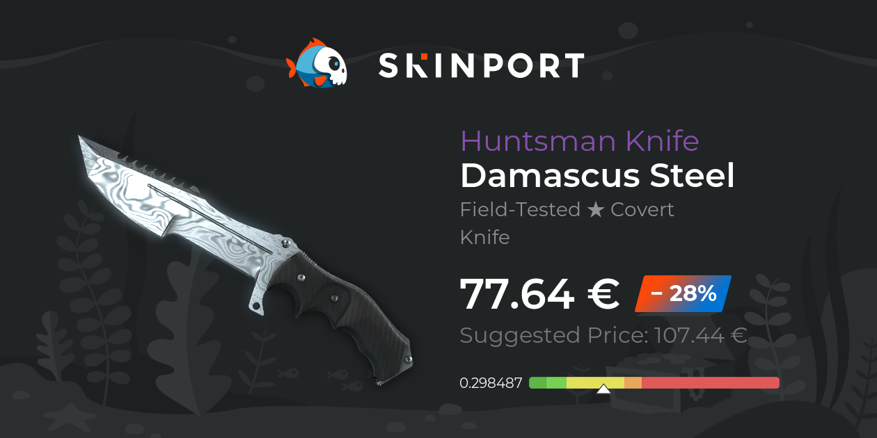Huntsman Knife | Damascus Steel (Field-Tested) - Counter-Strike 2 ...