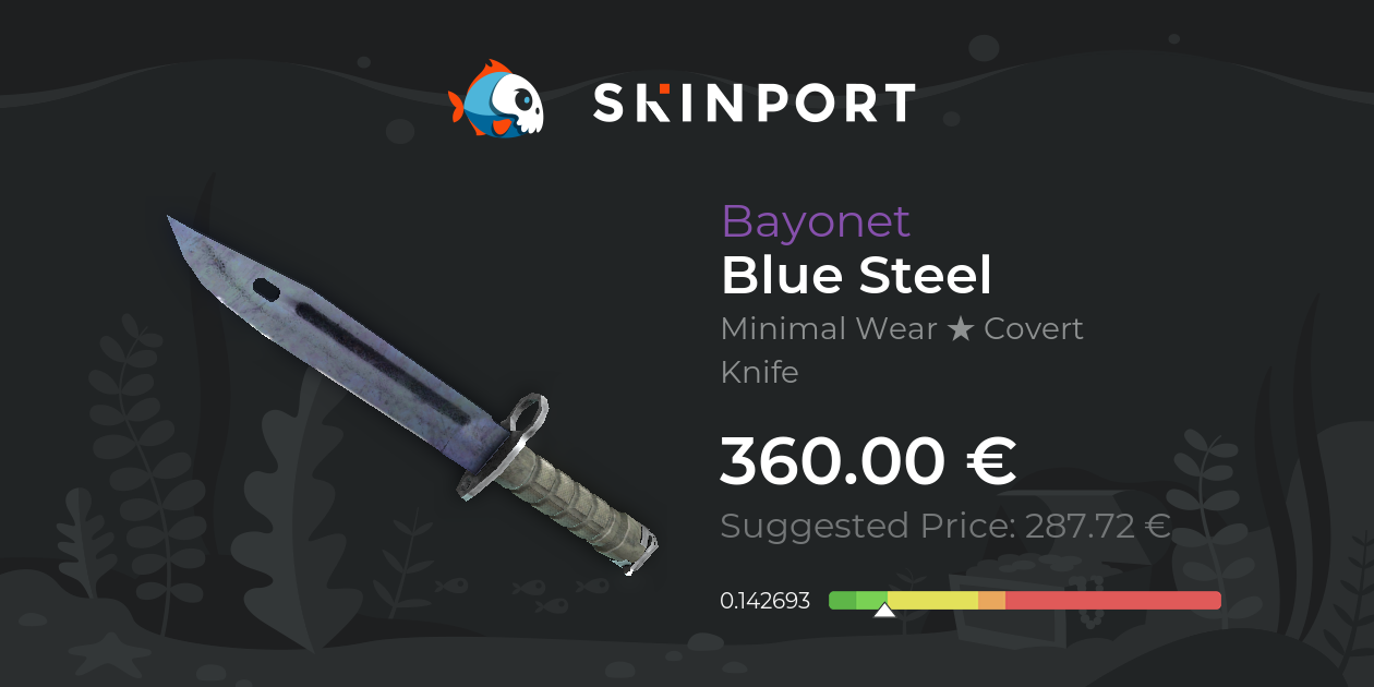 Bayonet | Blue Steel (Minimal Wear) - CS2 - Skinport
