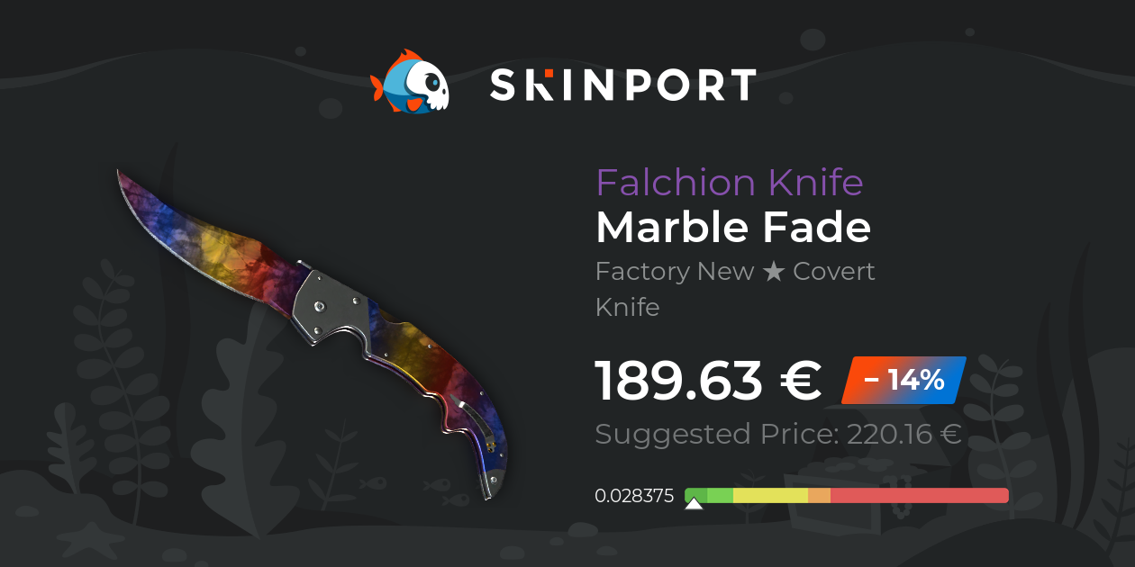 Falchion Knife | Marble Fade (Factory New) - Counter-Strike 2 - Skinport