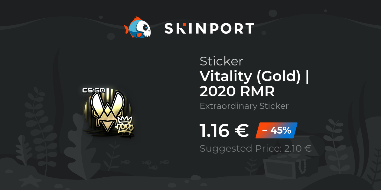 Sticker | Vitality (Gold) | 2020 RMR - Counter-Strike 2 - Skinport