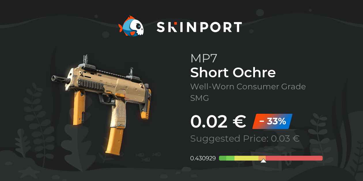 MP7 | Short Ochre (Well-Worn) - Counter-Strike 2 - Skinport