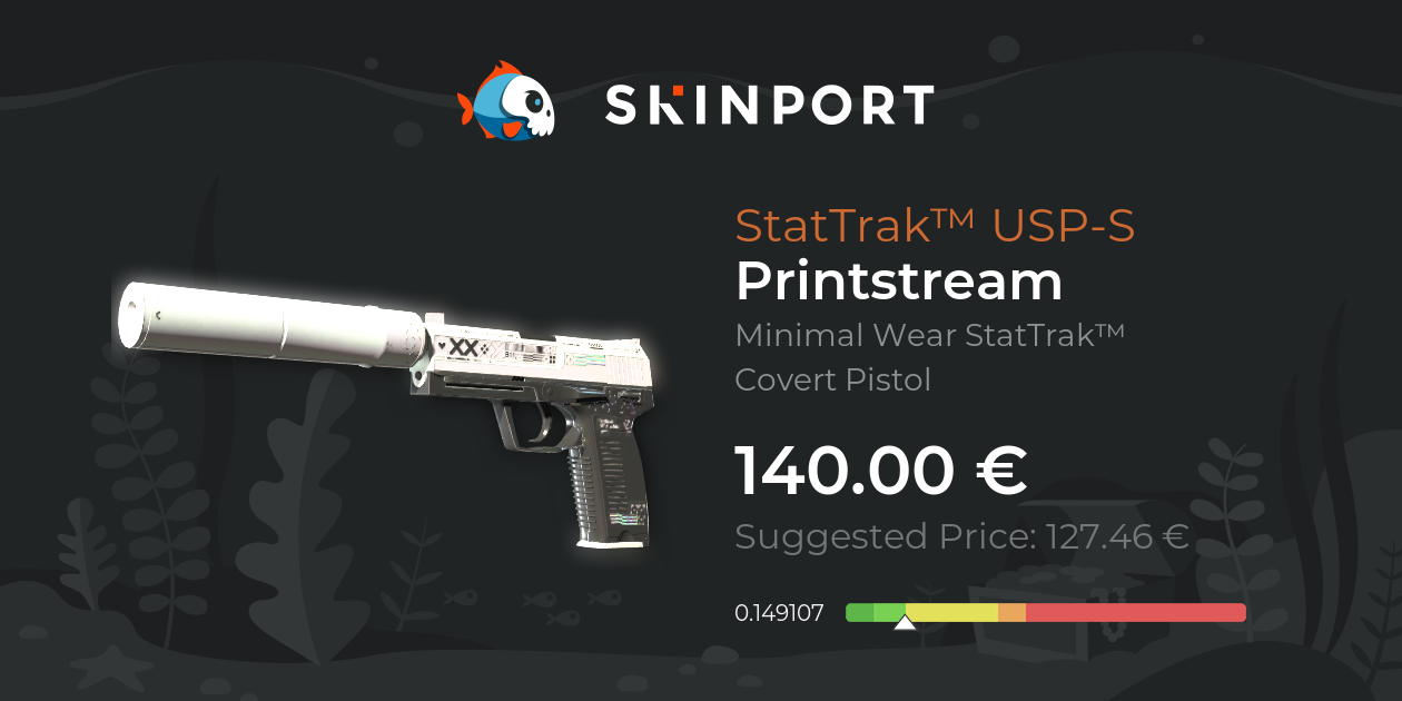 StatTrak™ USP-S | Printstream (Minimal Wear) - Counter-Strike 2 - Skinport