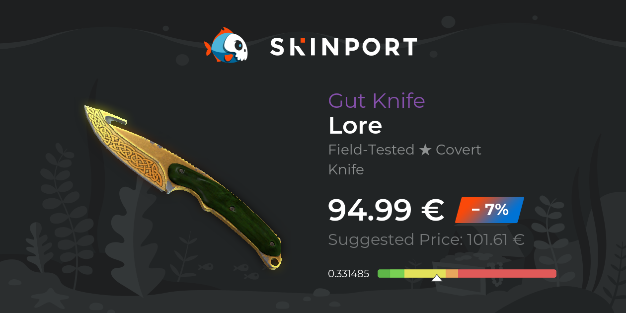 Gut Knife | Lore (Field-Tested) - Counter-Strike 2 - Skinport