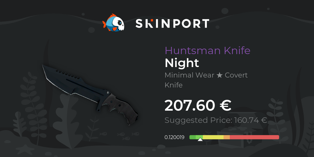 Huntsman Knife | Night (Minimal Wear) - CS2 - Skinport
