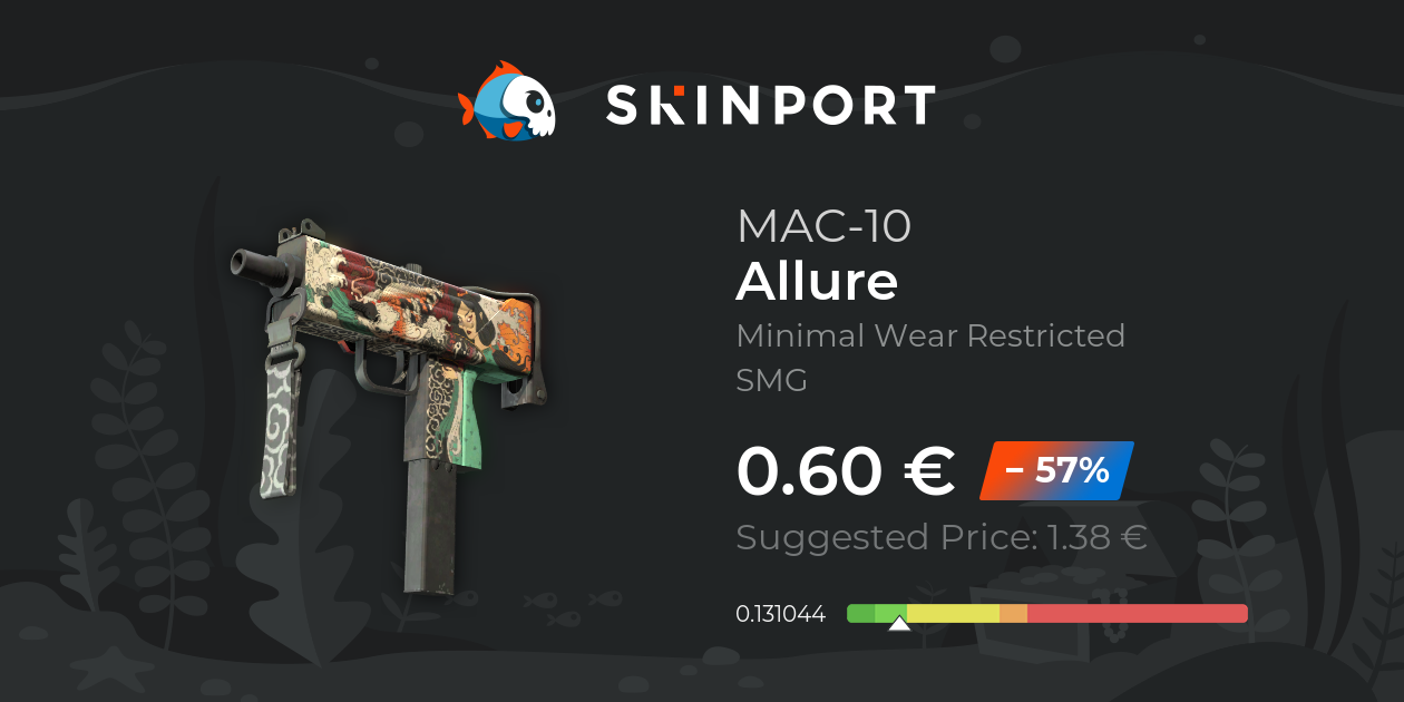 MAC-10 | Allure (Minimal Wear) - Counter-Strike 2 - Skinport