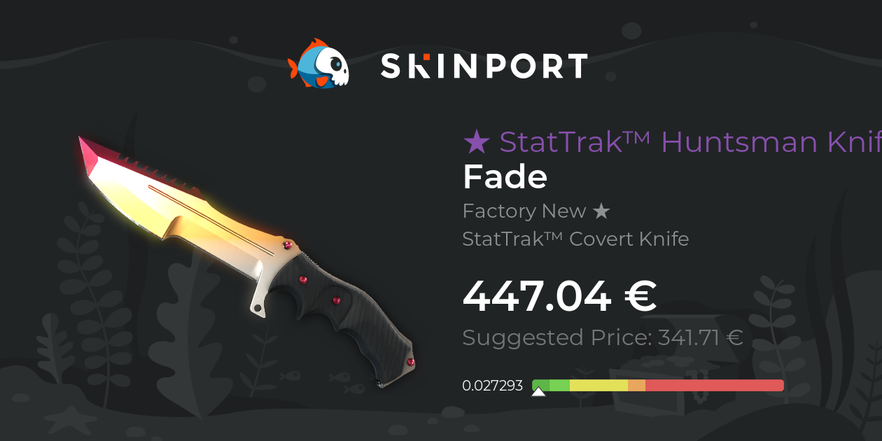 StatTrak™ Huntsman Knife | Fade (Factory New) - Counter-Strike 2 - Skinport