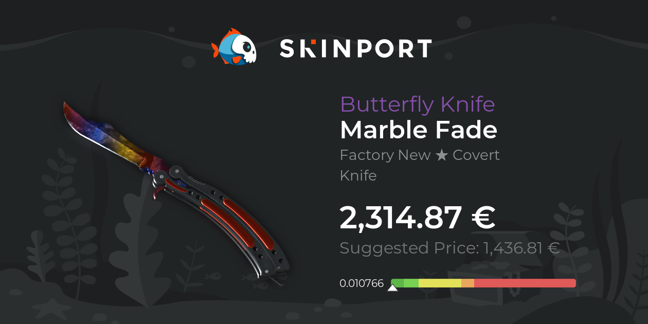 Butterfly Knife | Marble Fade (Factory New) - Counter-Strike 2 - Skinport