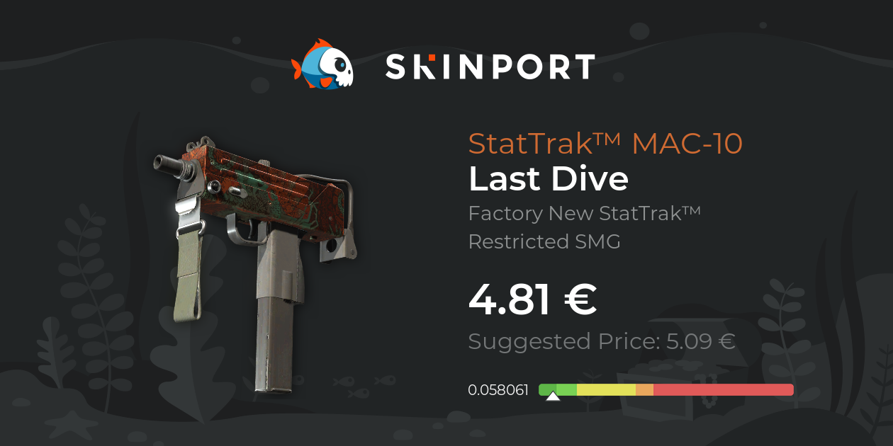 StatTrak™ MAC-10 | Last Dive (Factory New) - Counter-Strike 2 - Skinport