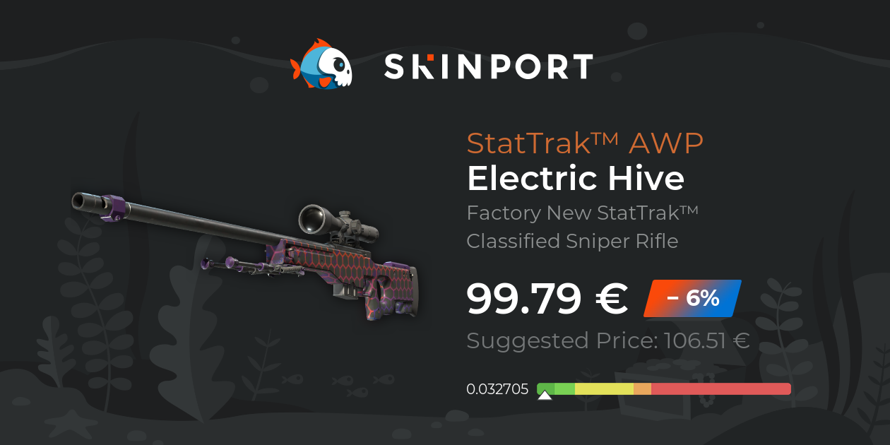 StatTrak™ AWP | Electric Hive (Factory New) - Counter-Strike 2 - Skinport