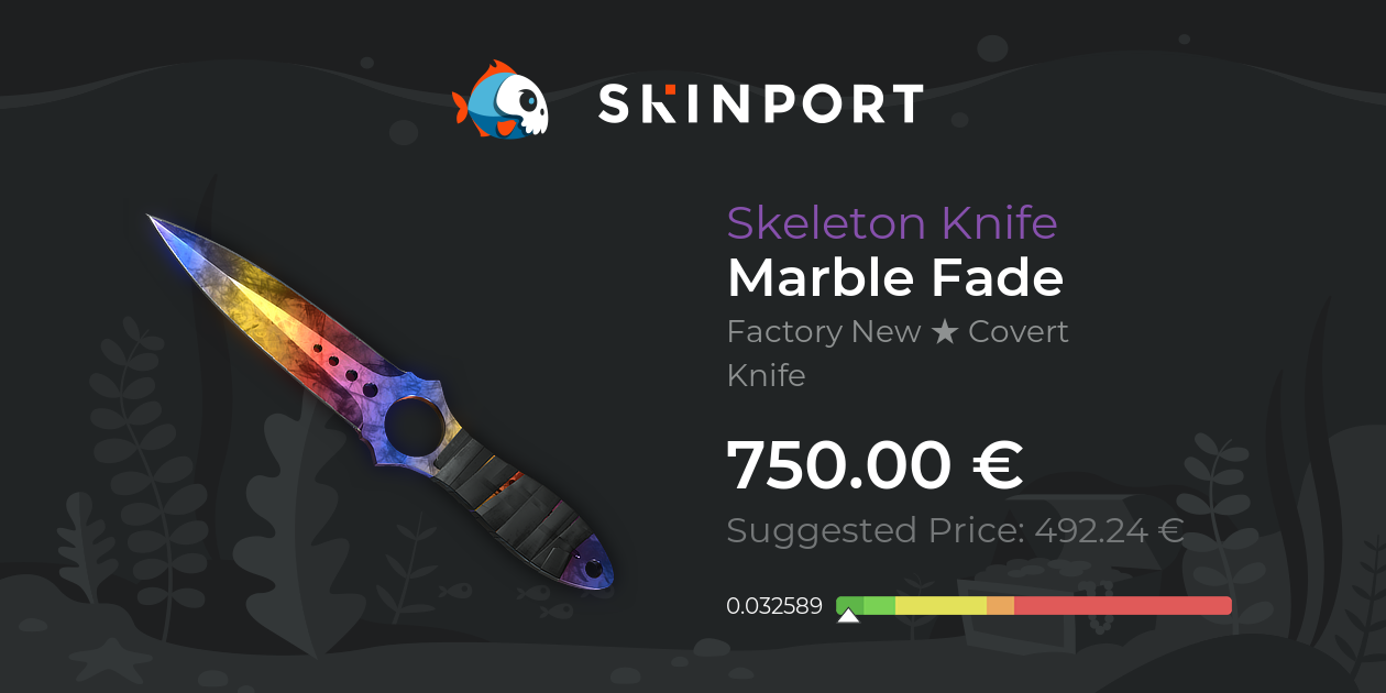 Skeleton Knife | Marble Fade (Factory New) - Counter-Strike 2 - Skinport