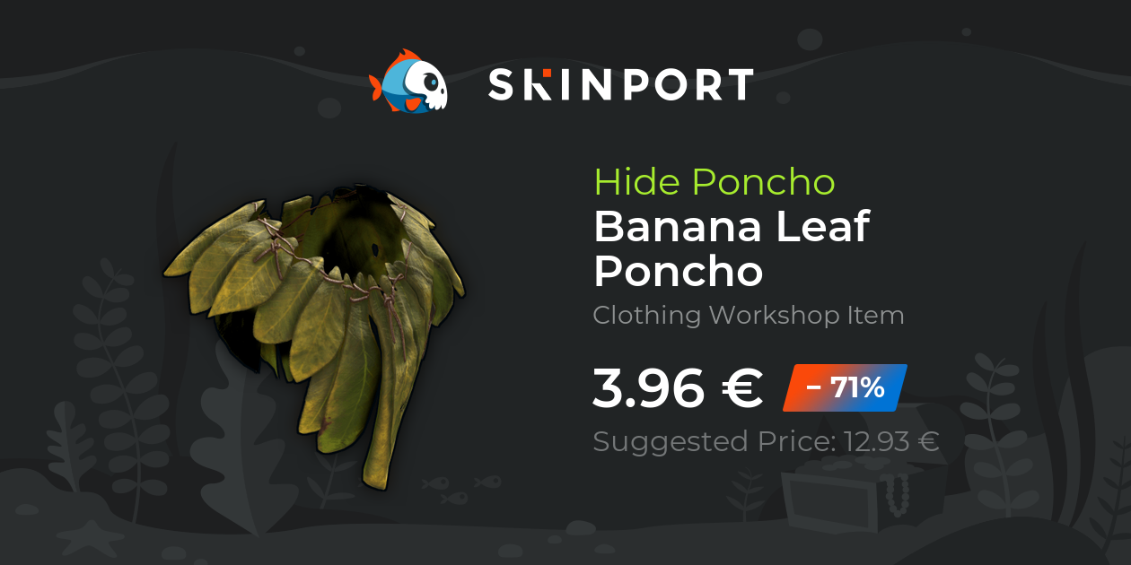Banana Leaf Poncho - Rust - Skinport