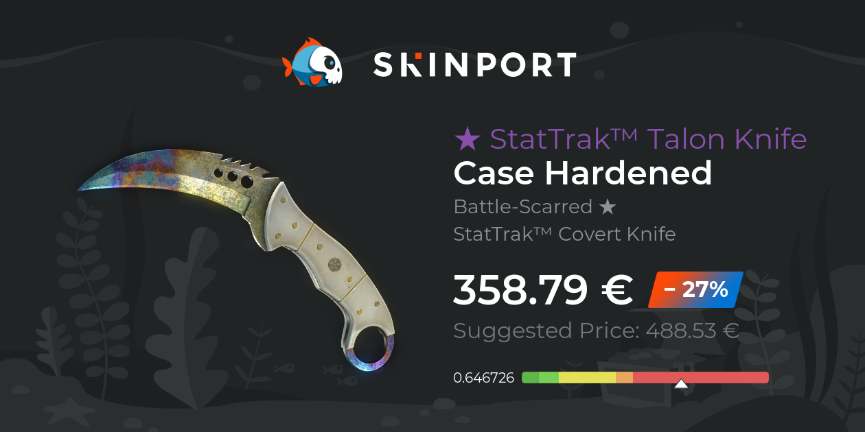 StatTrak™ Talon Knife | Case Hardened (Battle-Scarred) - Counter-Strike ...