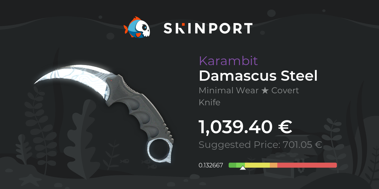 Karambit | Damascus Steel (Minimal Wear) - Counter-Strike 2 - Skinport
