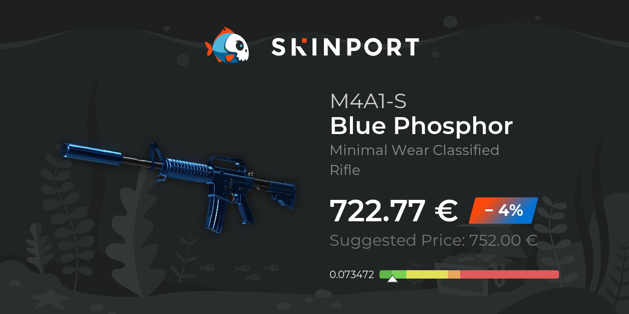 M4A1-S | Blue Phosphor (Minimal Wear) - Counter-Strike 2 - Skinport