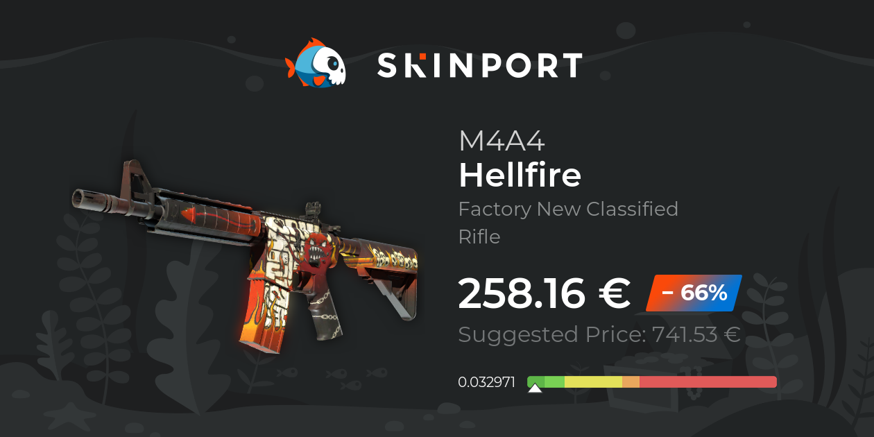 M4A4 | Hellfire (Factory New) - Counter-Strike 2 - Skinport