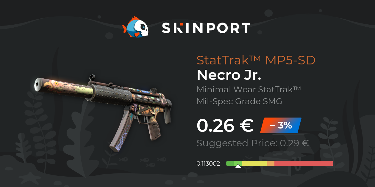 StatTrak™ MP5-SD | Necro Jr. (Minimal Wear) - Counter-Strike 2 - Skinport