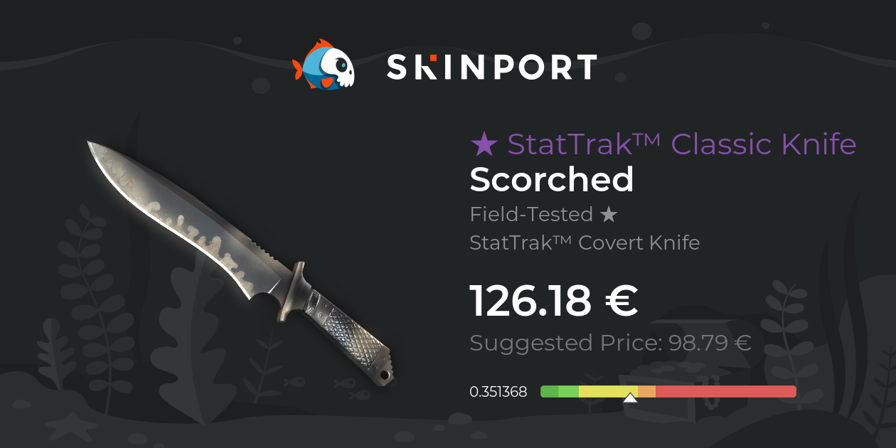 Cuchillo clásico ★ StatTrak™ | Chamuscado (Algo desgastado) - Counter ...