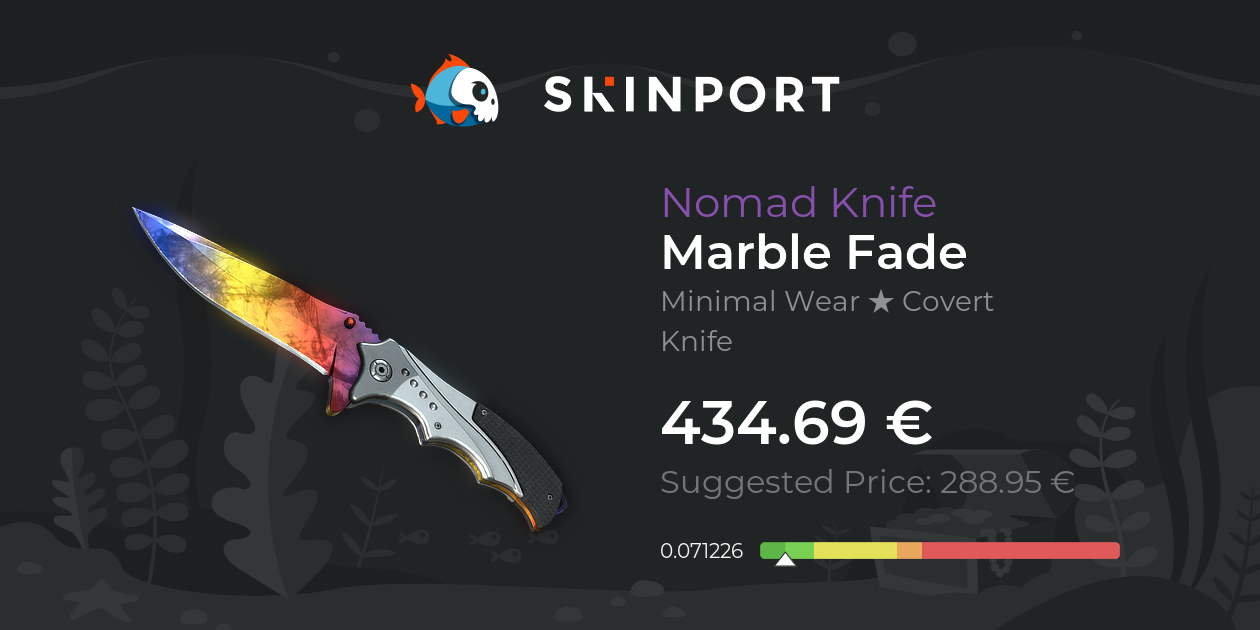 Nomad Knife | Marble Fade (Minimal Wear) - Counter-Strike 2 - Skinport