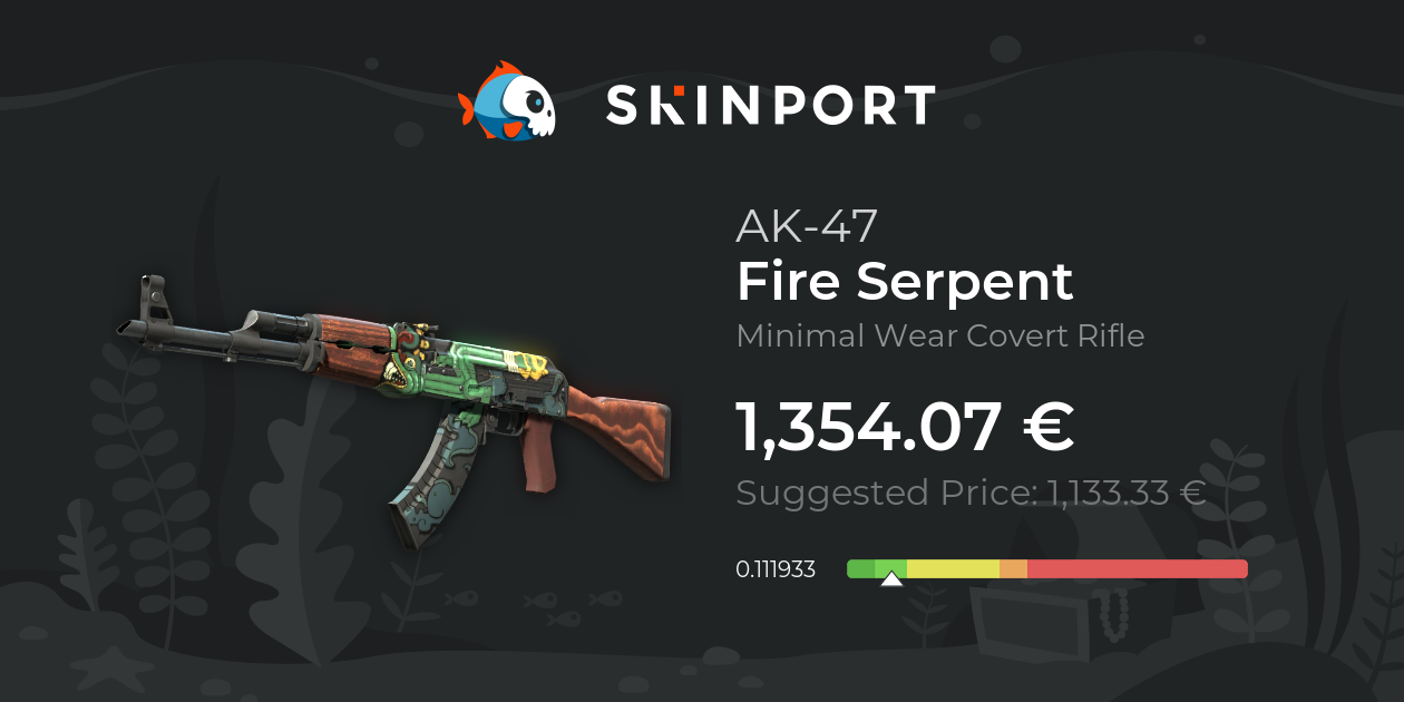 AK-47 | Fire Serpent (Minimal Wear) - Counter-Strike 2 - Skinport