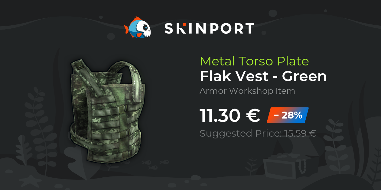Flak Vest - Green - Rust - Skinport