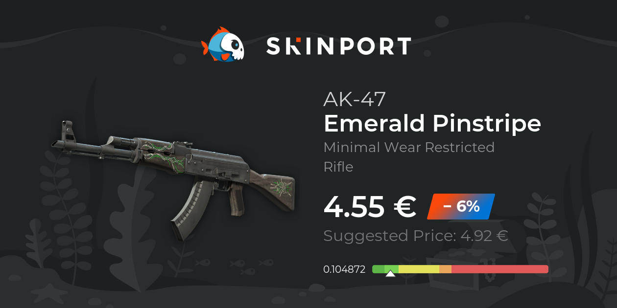 AK-47 | Emerald Pinstripe (Minimal Wear) - Counter-Strike 2 - Skinport