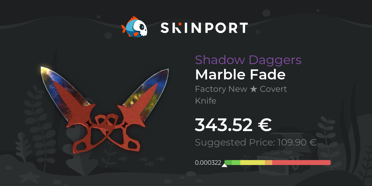 Shadow Daggers | Marble Fade (Factory New) - Counter-Strike 2 - Skinport