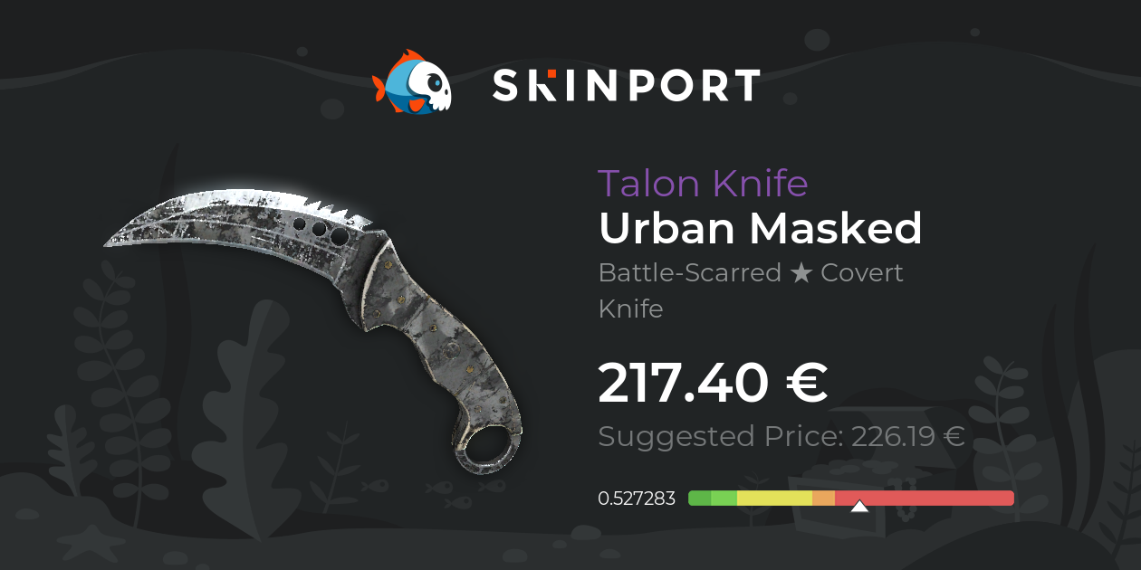 Talon Knife | Urban Masked (Battle-Scarred) - CS2 - Skinport