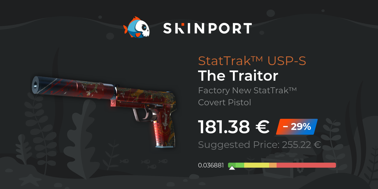 StatTrak™ USP-S | The Traitor (Factory New) - Counter-Strike 2 - Skinport