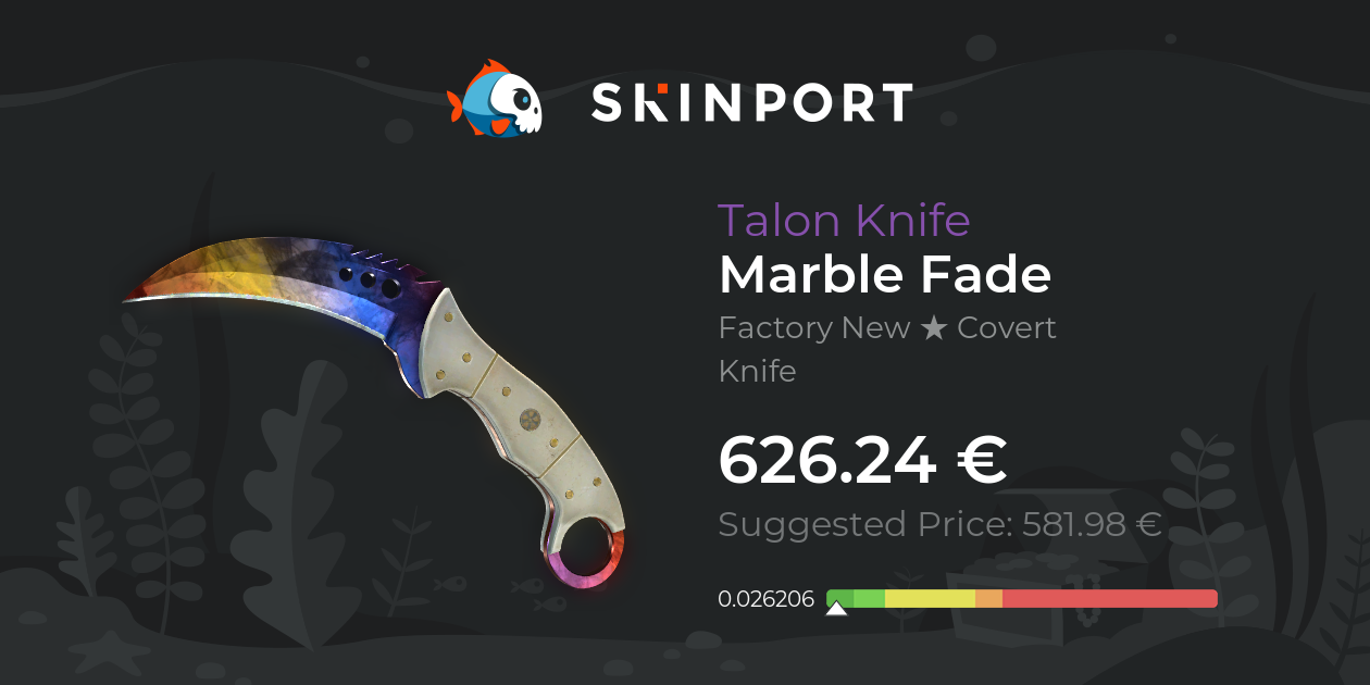 Talon Knife | Marble Fade (Factory New) - Counter-Strike 2 - Skinport