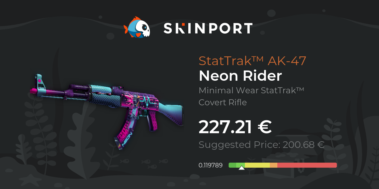StatTrak™ AK-47 | Neon Rider (Minimal Wear) - Counter-Strike 2 - Skinport