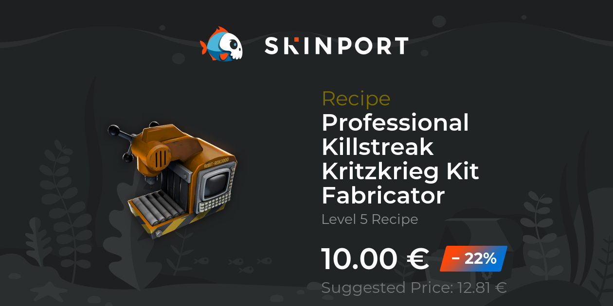 Professional Killstreak Kritzkrieg Kit Fabricator - Team Fortress 2 ...