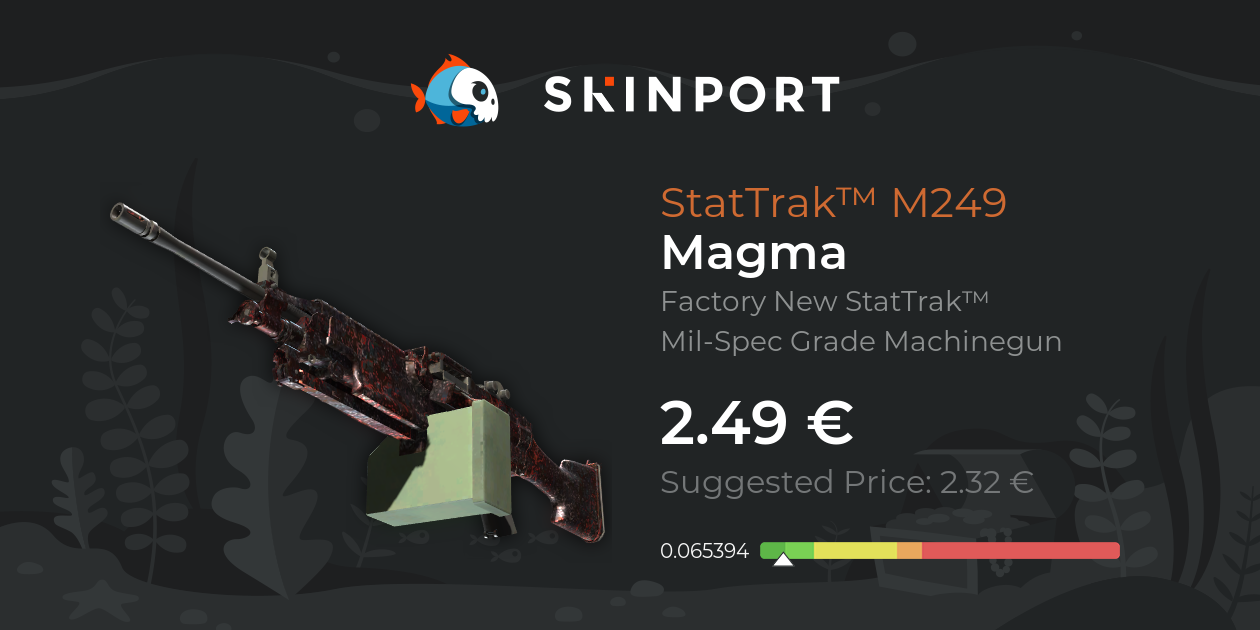 StatTrak™ M249 | Magma (Factory New) - Counter-Strike 2 - Skinport