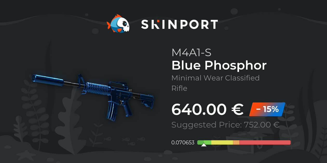 M4A1-S | Blue Phosphor (Minimal Wear) - Counter-Strike 2 - Skinport