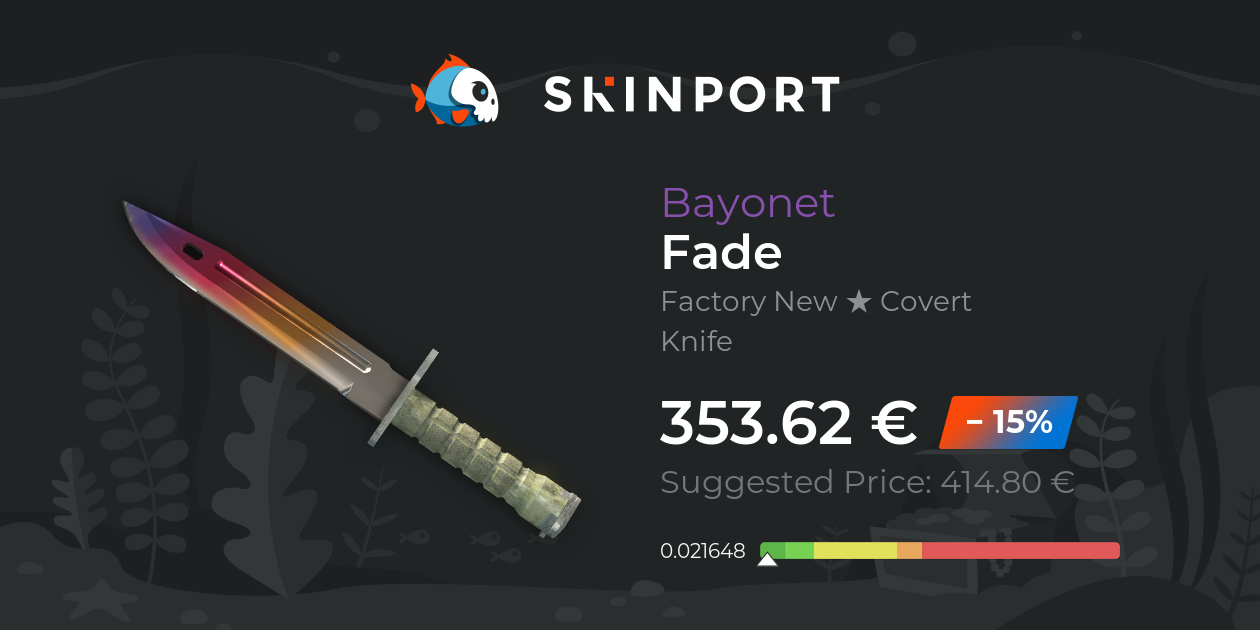 Bayonet | Fade (Factory New) - Counter-Strike 2 - Skinport