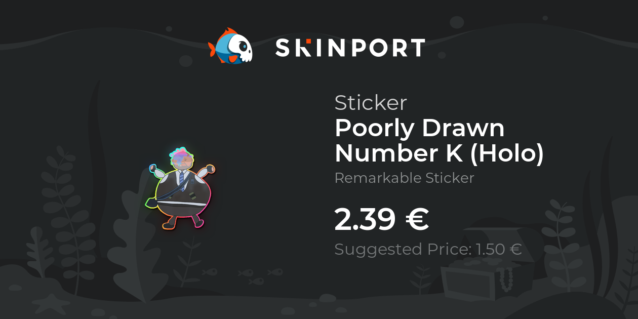 Sticker | Poorly Drawn Number K (Holo) - Counter-Strike 2 - Skinport