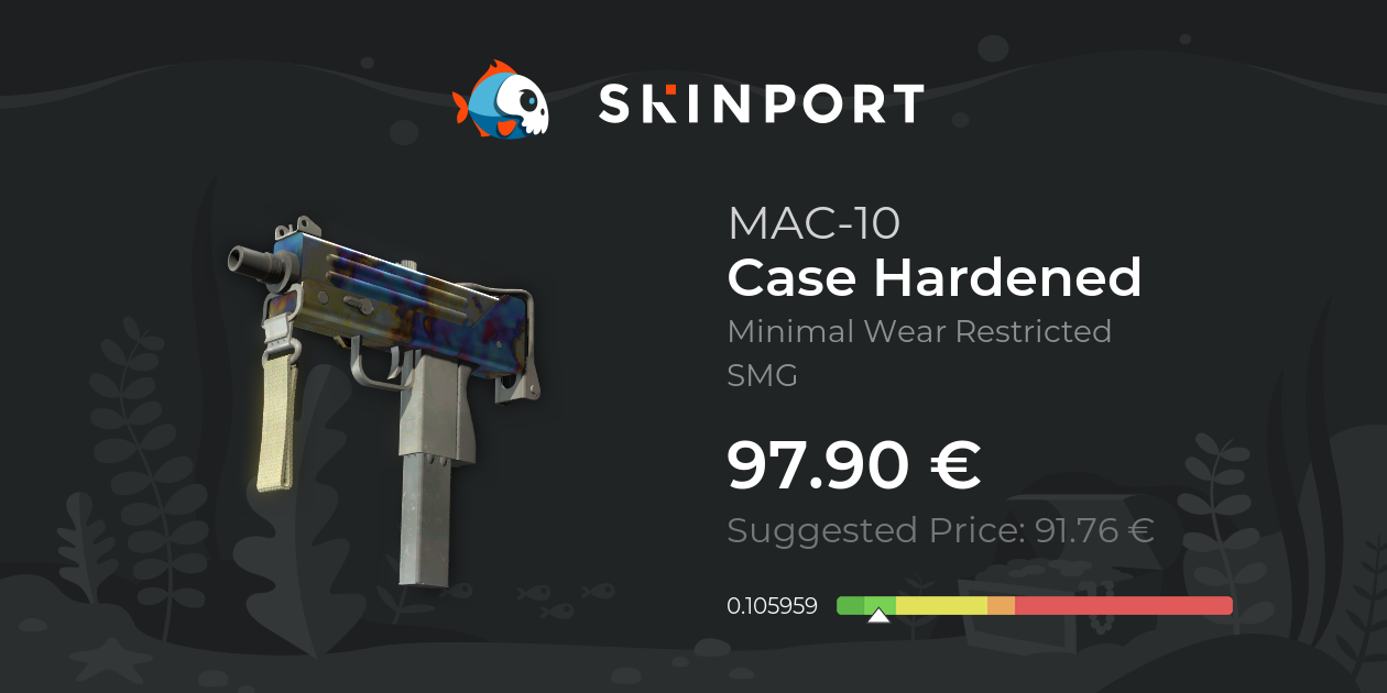 MAC-10 | Case Hardened (Minimal Wear) - Counter-Strike 2 - Skinport