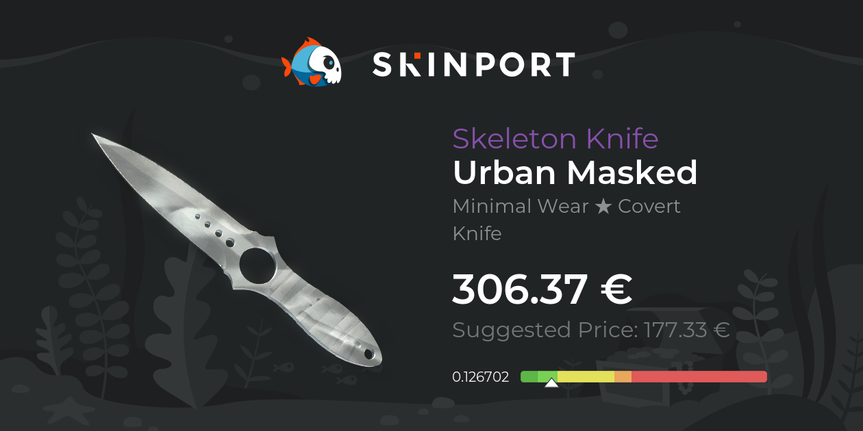 Skeleton Knife | Urban Masked (Minimal Wear) - Counter-Strike 2 - Skinport
