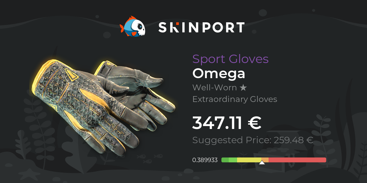 Sport Gloves | Omega (Well-Worn) - Counter-Strike 2 - Skinport