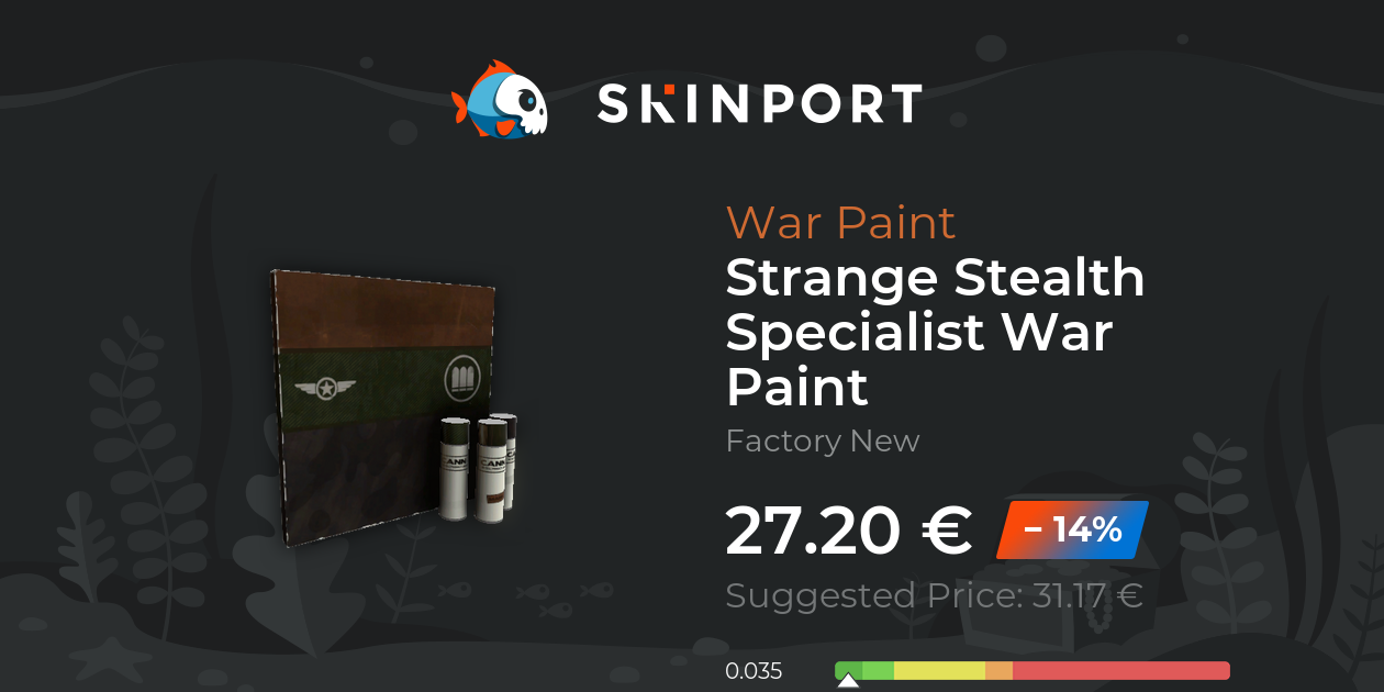 Strange Stealth Specialist War Paint (Factory New) - Team Fortress 2 ...