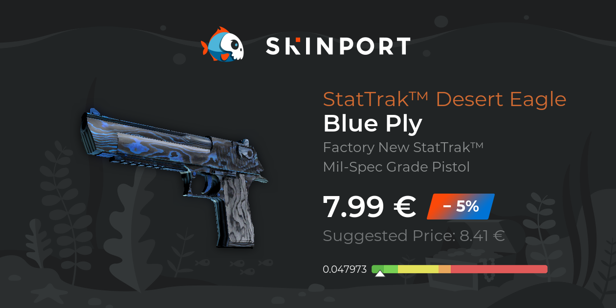 StatTrak™ Desert Eagle | Blue Ply (Factory New) - CS:GO - Skinport