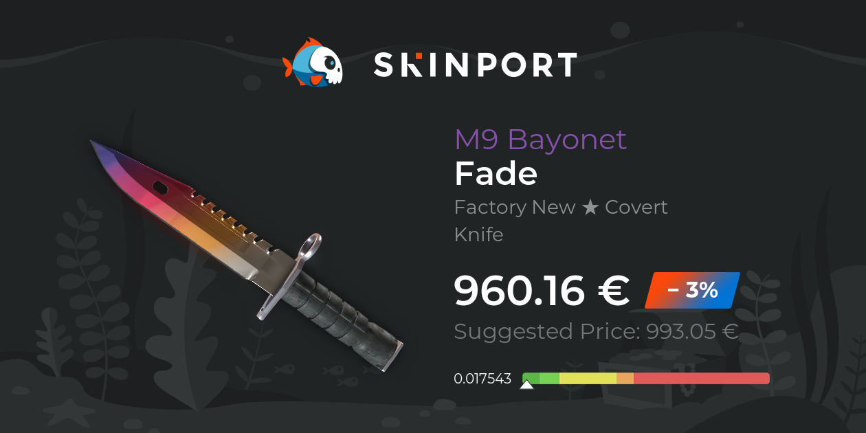 M9 Bayonet | Fade (Factory New) - Counter-Strike 2 - Skinport