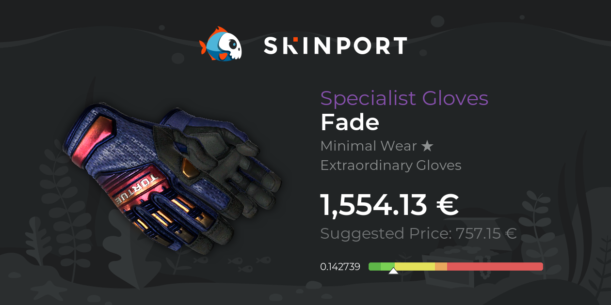 Specialist Gloves | Fade (Minimal Wear) - Counter-Strike 2 - Skinport