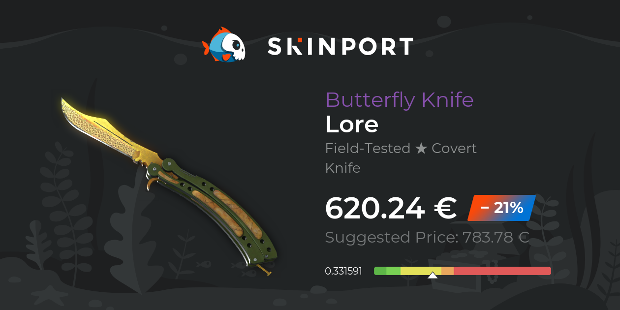 Butterfly Knife | Lore (Field-Tested) - Counter-Strike 2 - Skinport