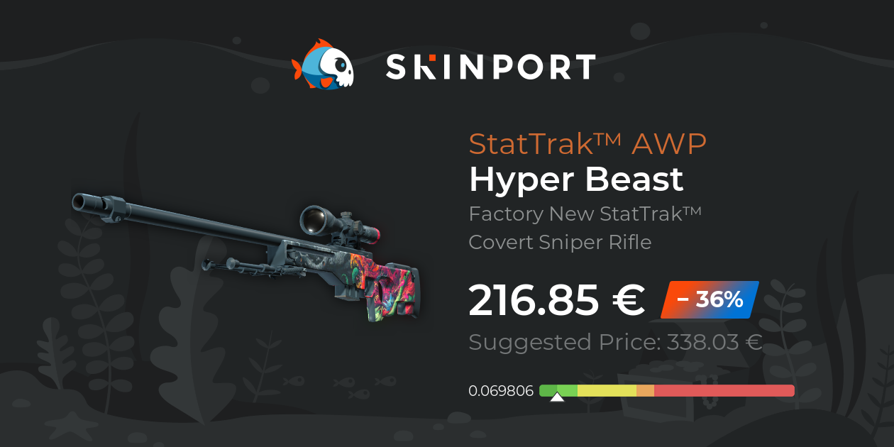 StatTrak™ AWP | Hyper Beast (Factory New) - Counter-Strike 2 - Skinport