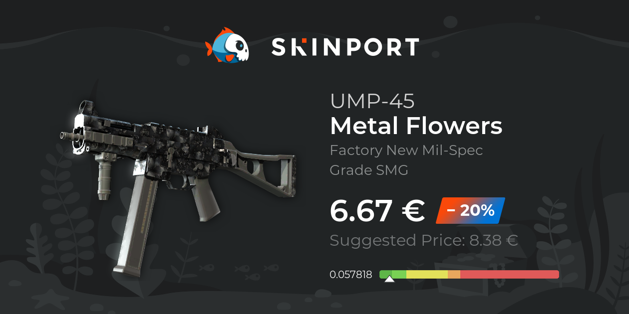 UMP-45 | Metal Flowers (Factory New) - Counter-Strike 2 - Skinport