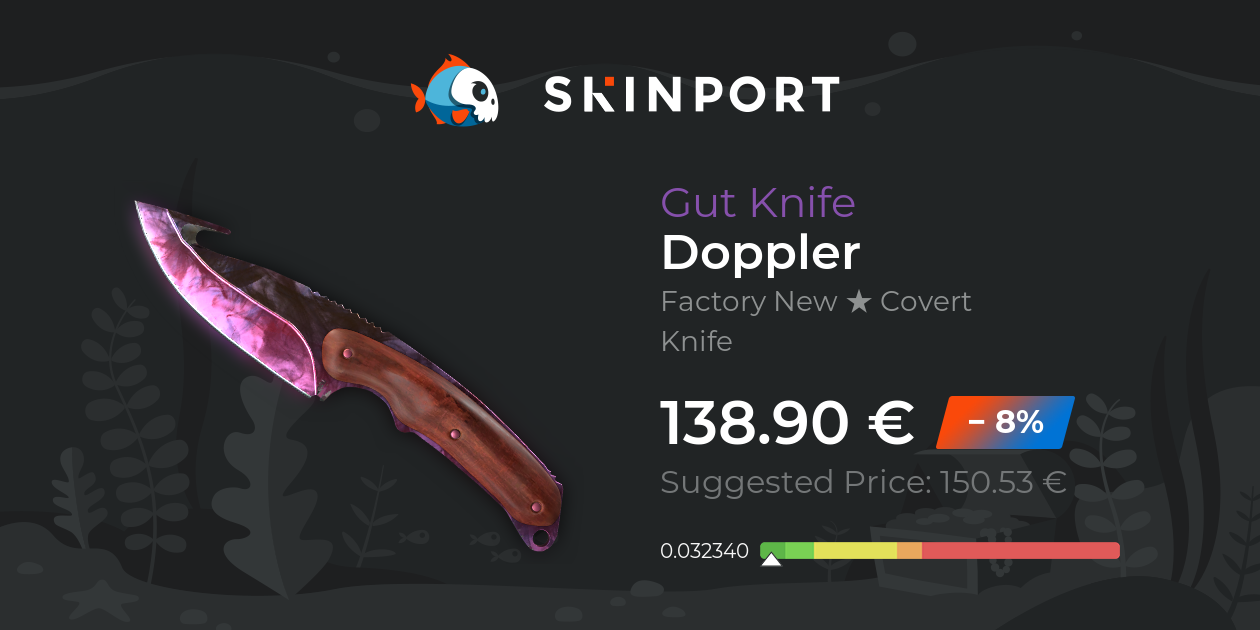 Gut Knife | Doppler (Factory New) - Counter-Strike 2 - Skinport