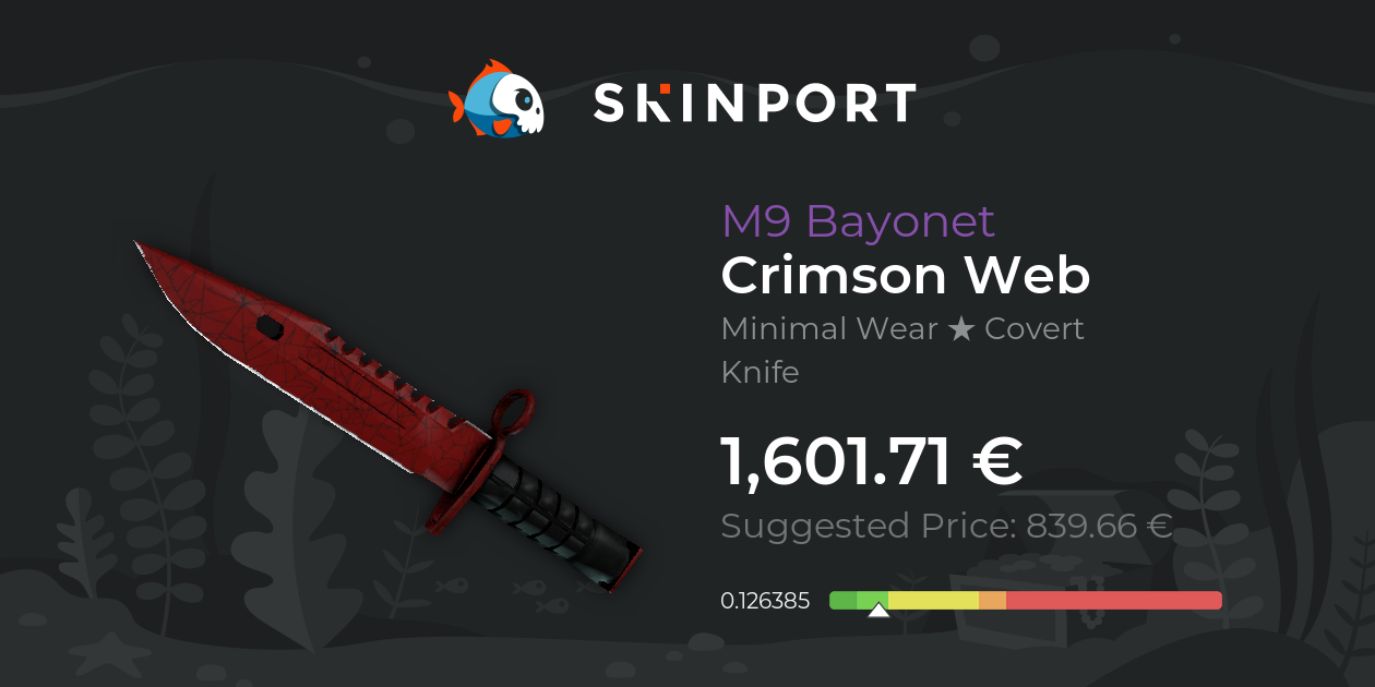 M9 Bayonet | Crimson Web (Minimal Wear) - Counter-Strike 2 - Skinport