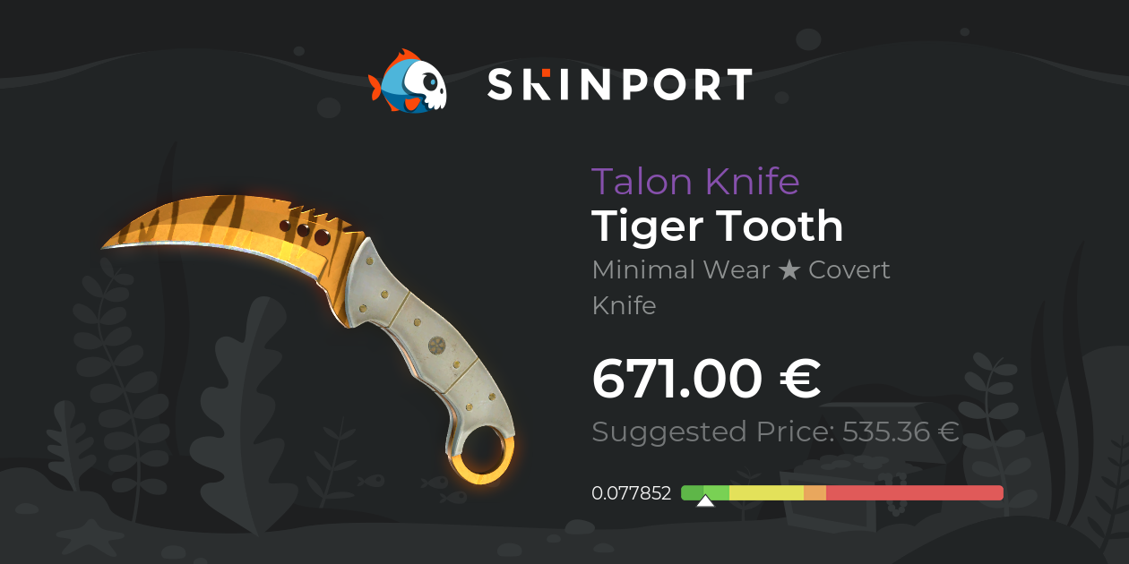 Talon Knife | Tiger Tooth (Minimal Wear) - Counter-Strike 2 - Skinport
